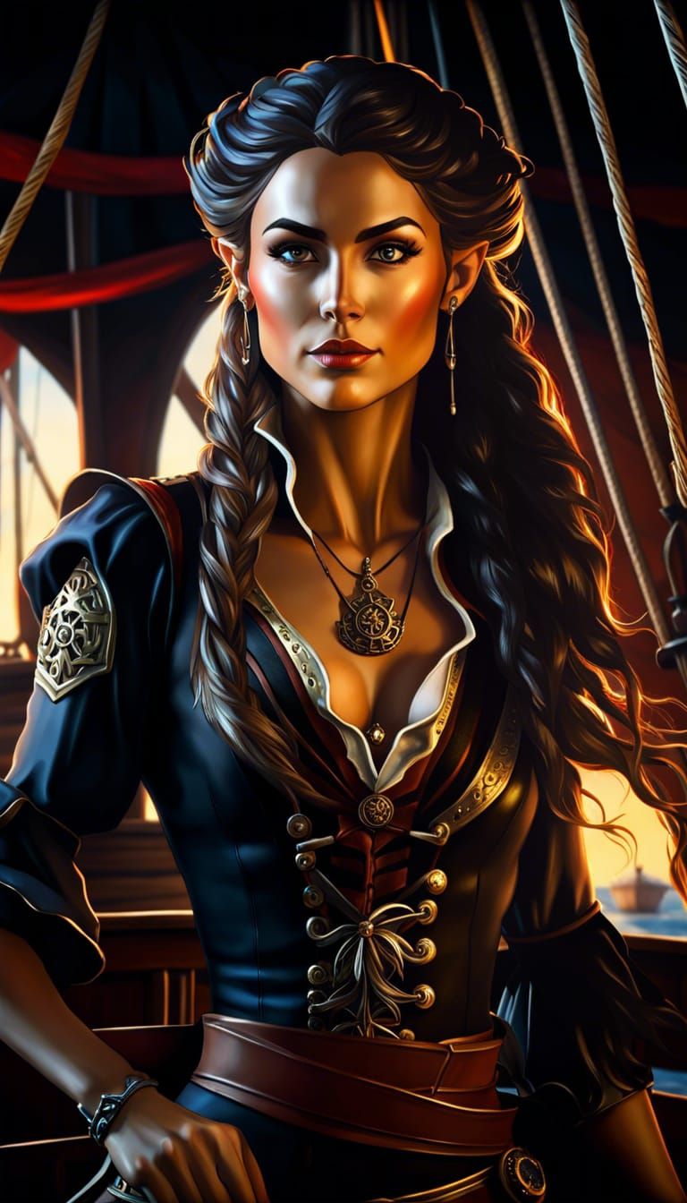 Captain Delphi At Sunset - AI Generated Artwork - NightCafe Creator