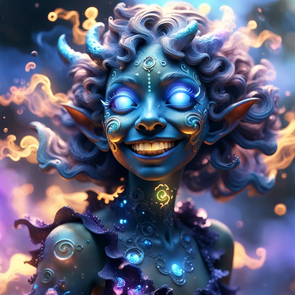 SMILING FAE DEMON - AI Generated Artwork - NightCafe Creator