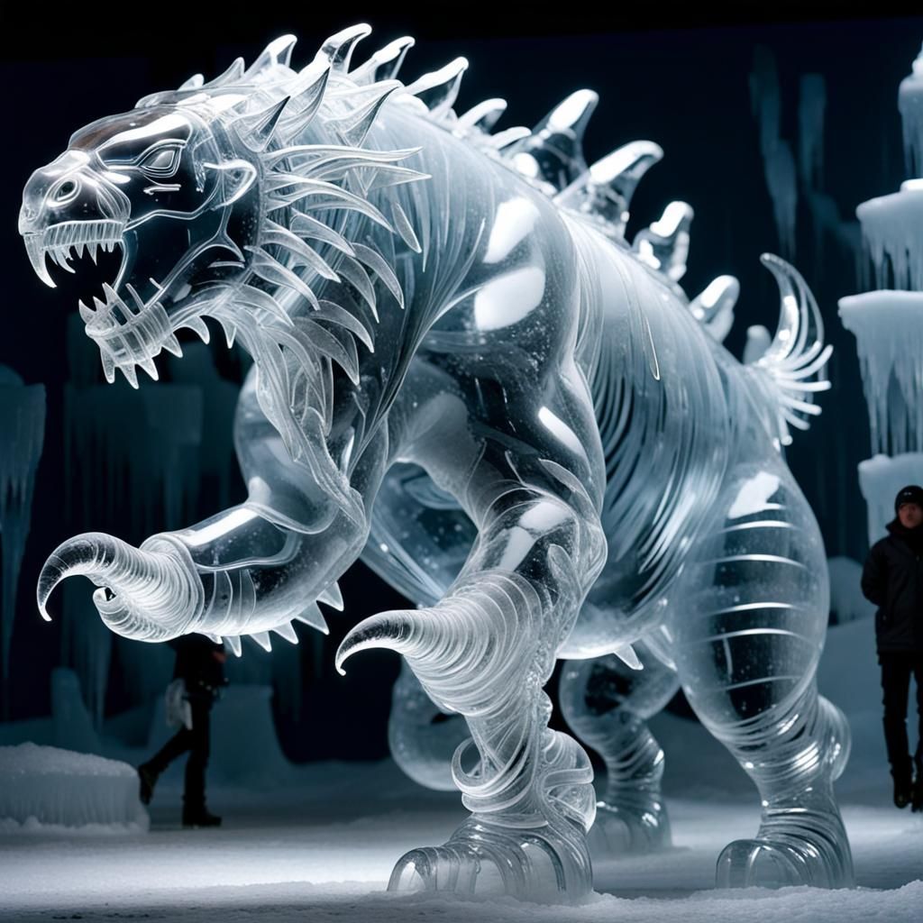 Ice creature (B) - AI Generated Artwork - NightCafe Creator