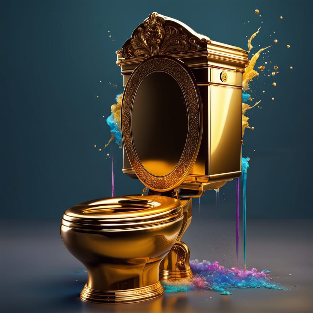 Golden Toilet - AI Generated Artwork - NightCafe Creator