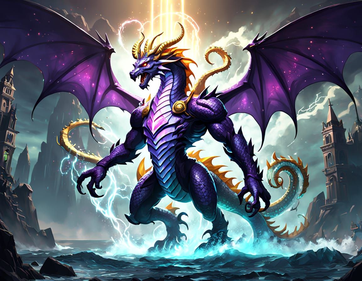 Dragon/hydra/leviathan/unicorn thing🤷‍♀️