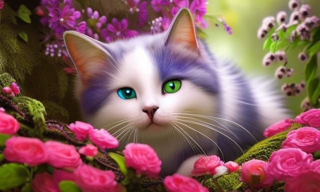 Milka kitty - AI Generated Artwork - NightCafe Creator