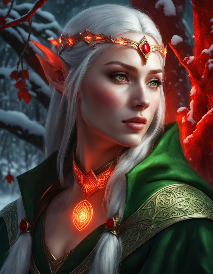 Winter Elf (E) - AI Generated Artwork - NightCafe Creator