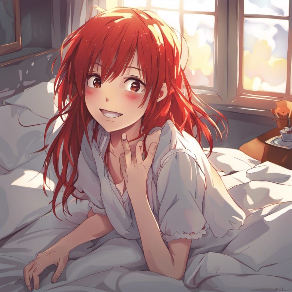Red waking up - AI Generated Artwork - NightCafe Creator