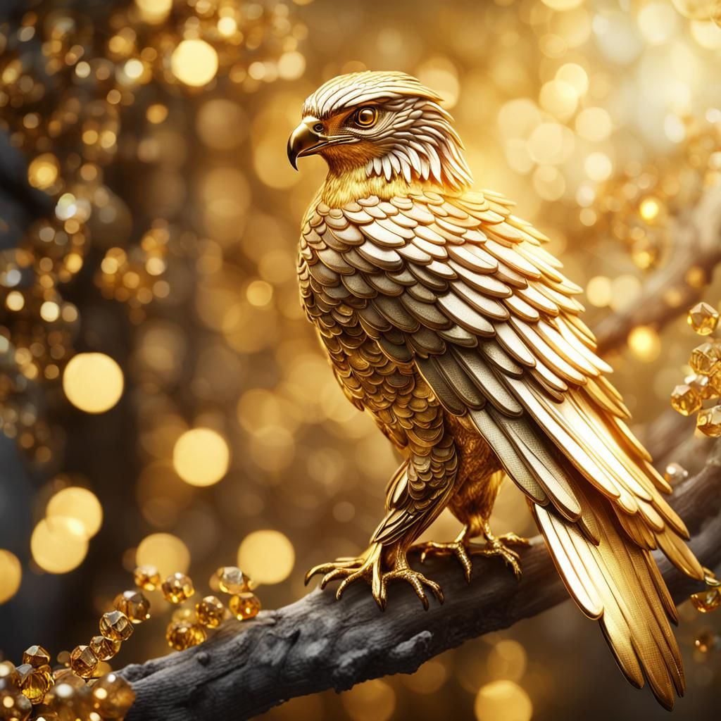 A Magnificent Golden Hawk - AI Generated Artwork - NightCafe Creator