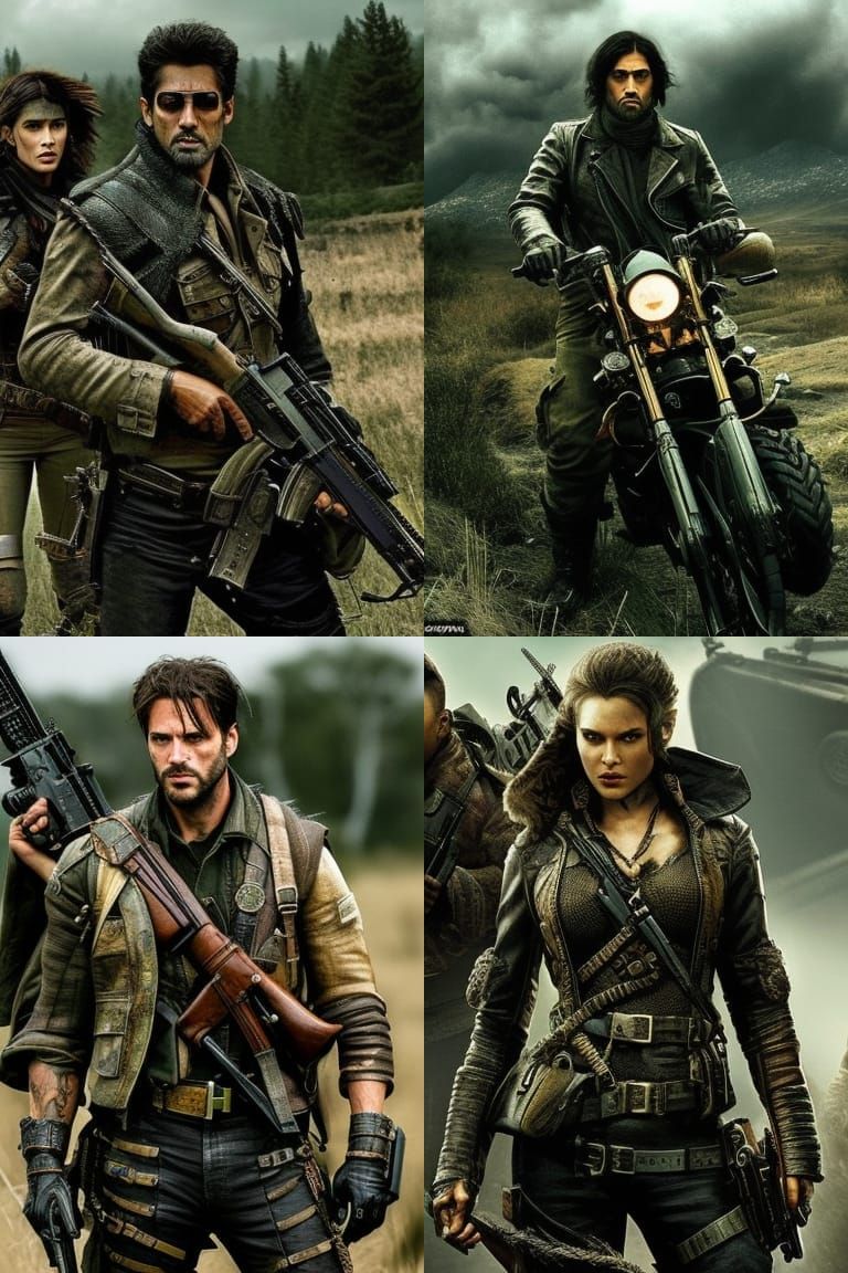 Post apocalyptic heroes, warriors 3 - AI Generated Artwork - NightCafe ...