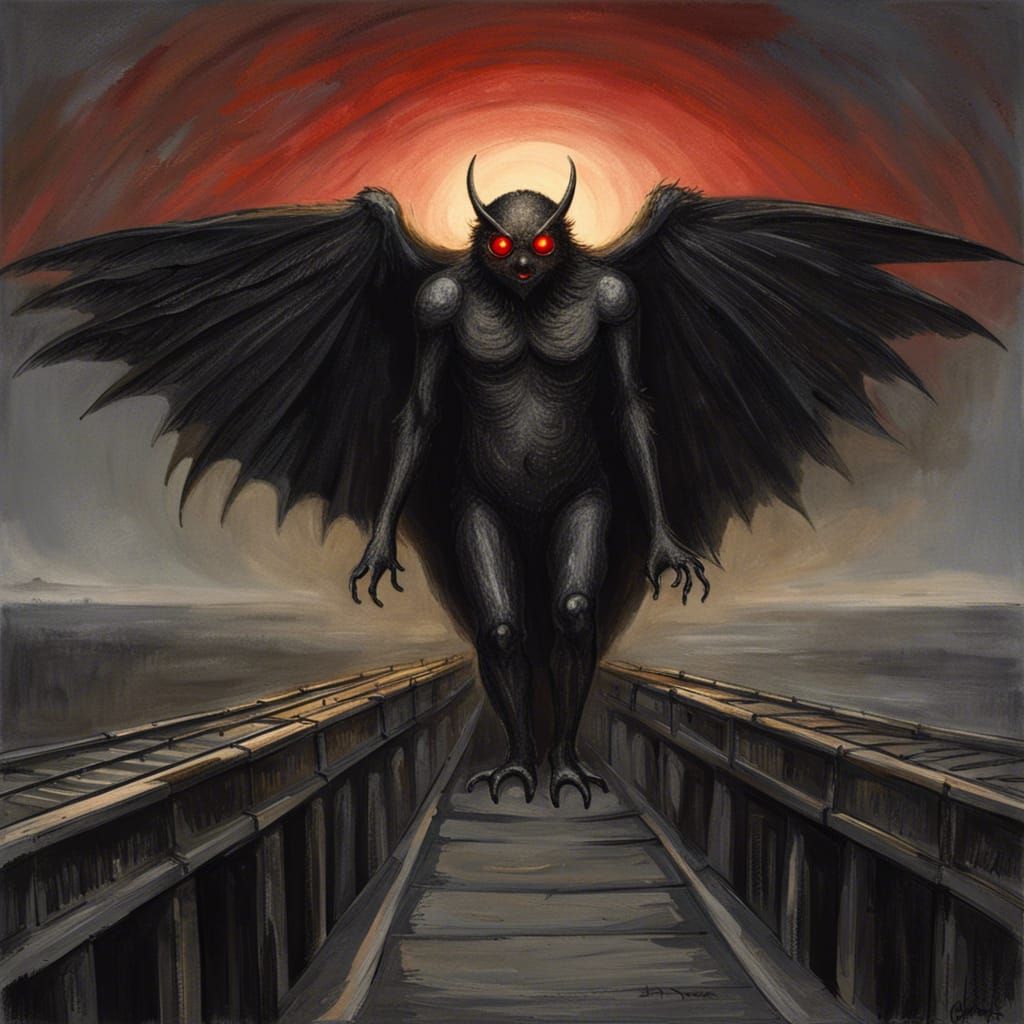 the cryptid mothman - AI Generated Artwork - NightCafe Creator