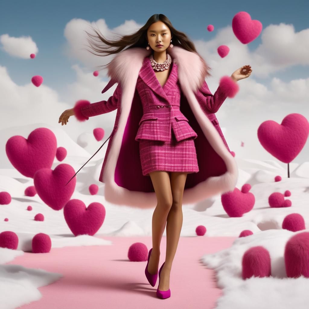 Deep Pink Mini Evening Dress Realistic & Creative. Redone. - AI ...