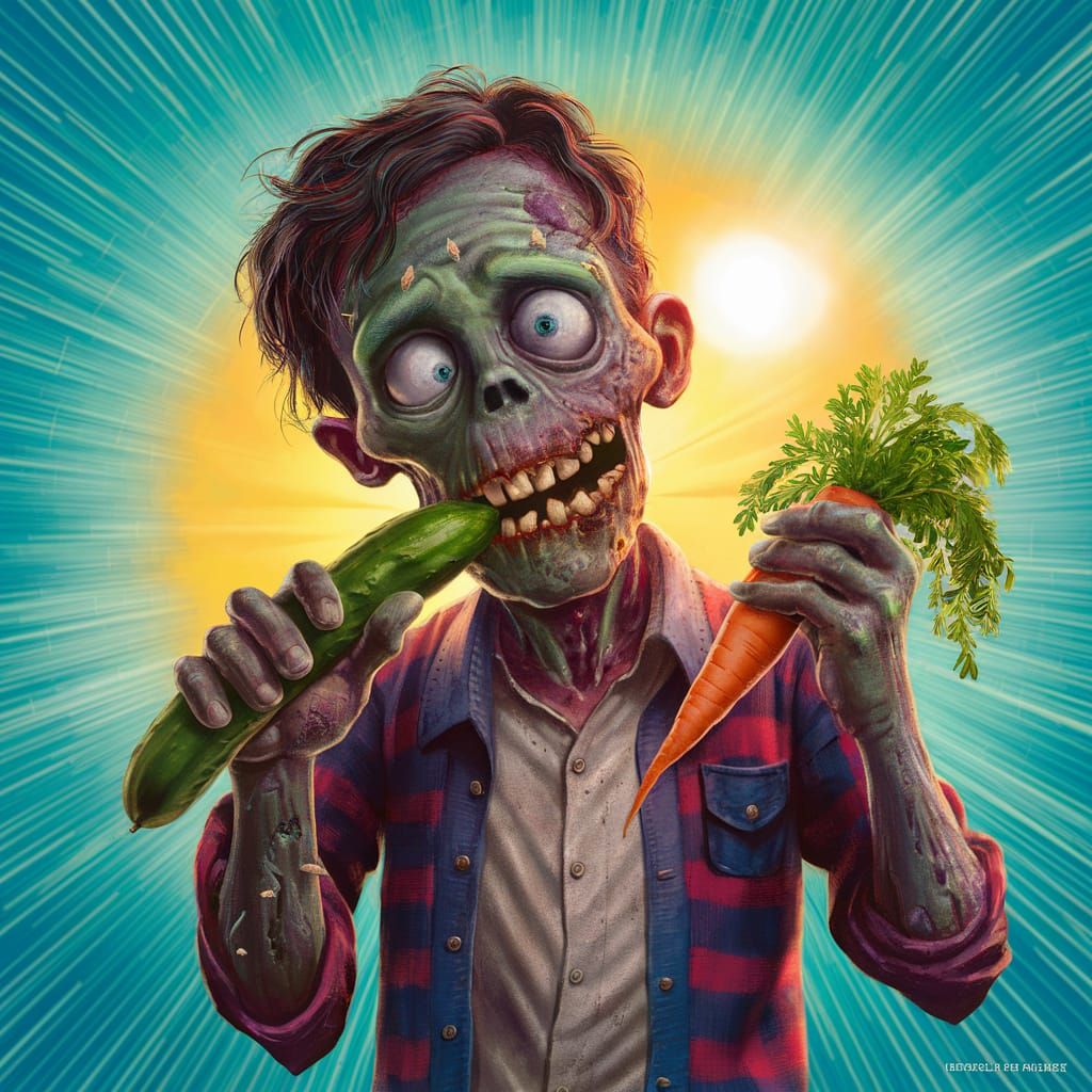 Vegan Zombie. - AI Generated Artwork - NightCafe Creator