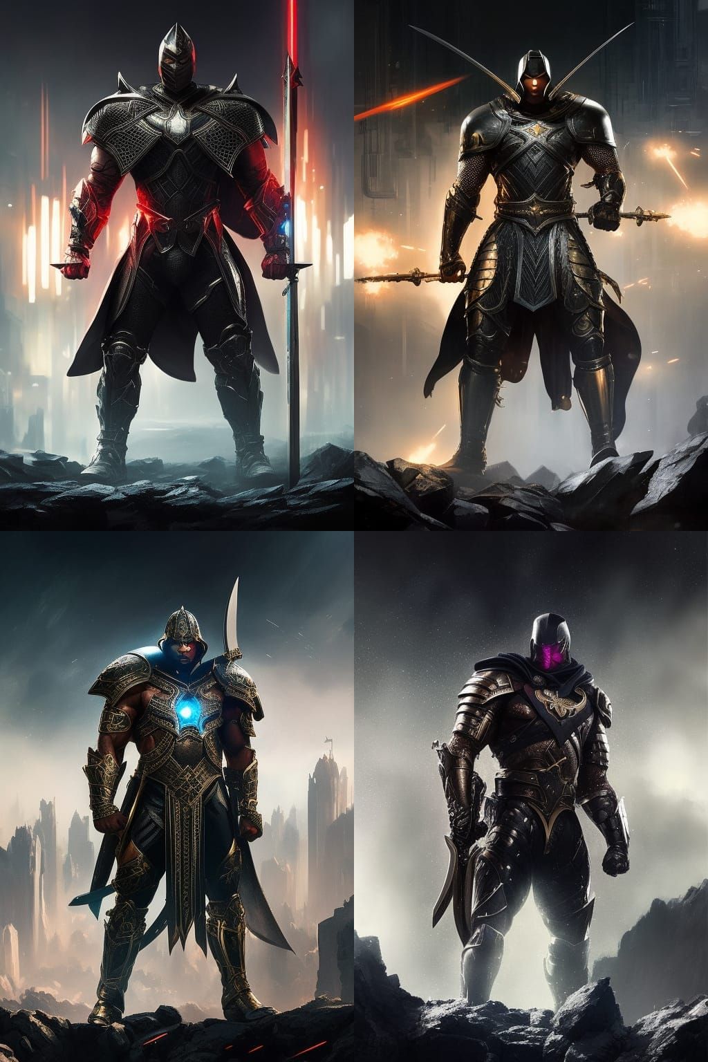 Strong warriror,muslim,black armored,storng bodybuilder, strong carsima ...