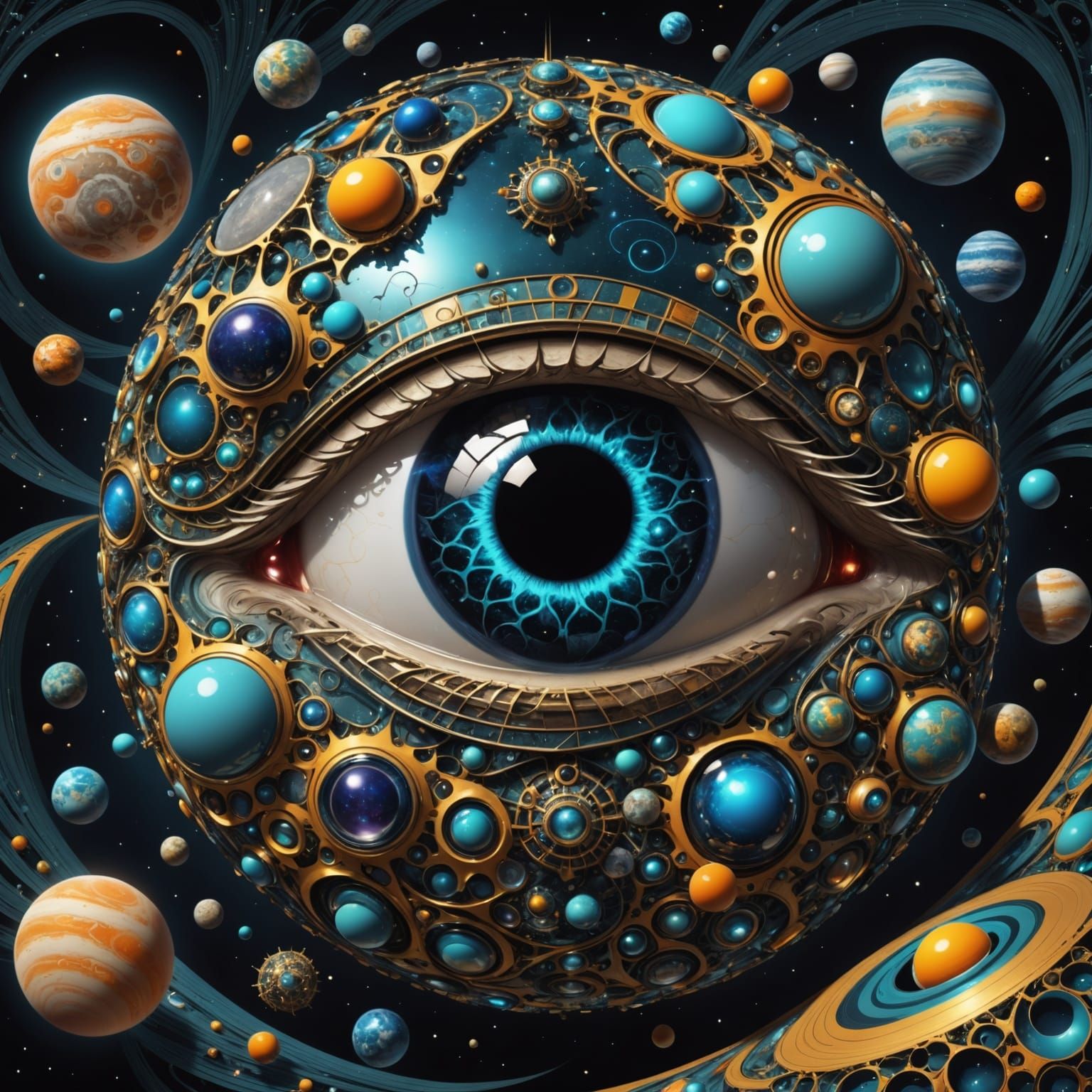 All Seeing Universe - Cosmic Cyborg in Fractal Universe