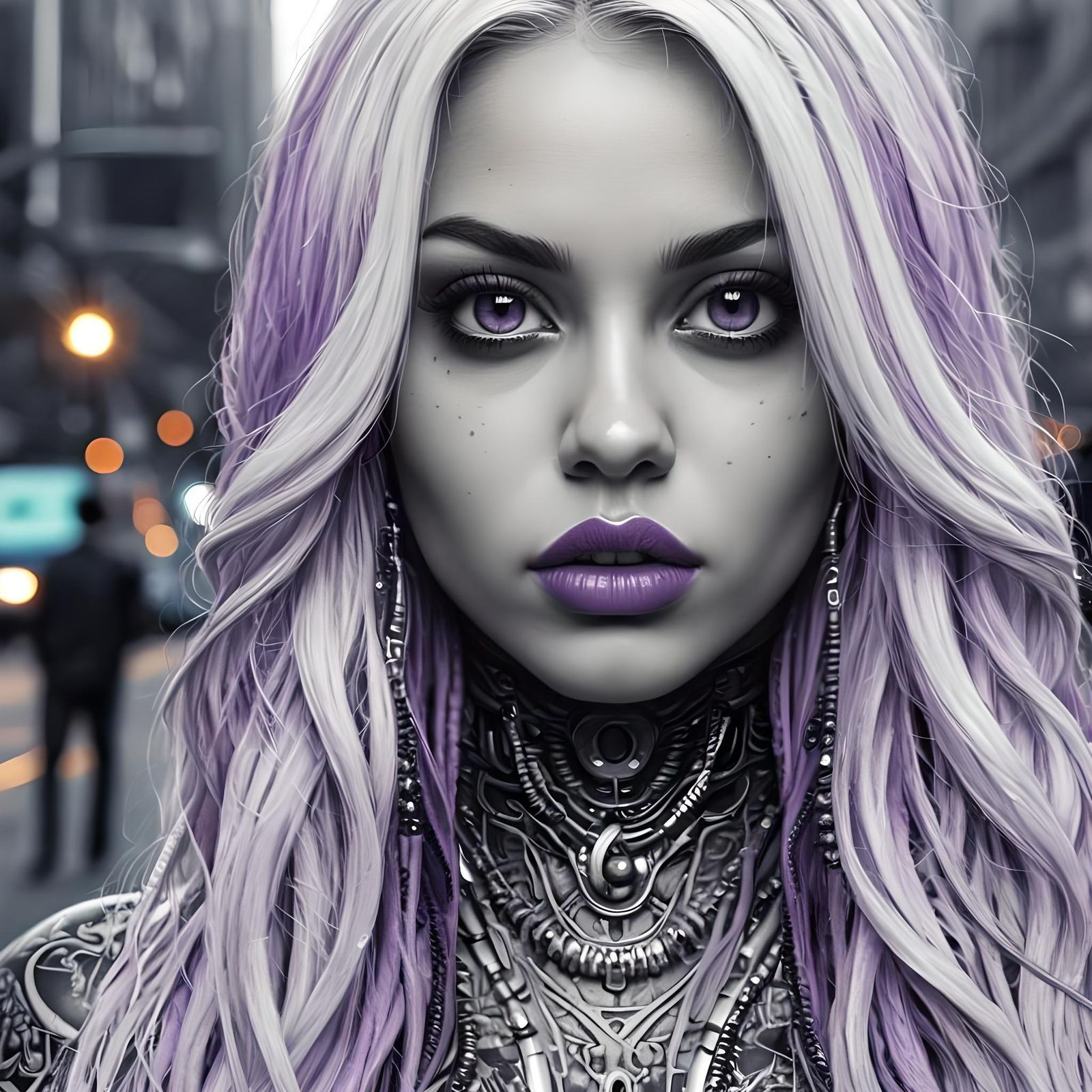 Purple People Meeter - AI Generated Artwork - NightCafe Creator