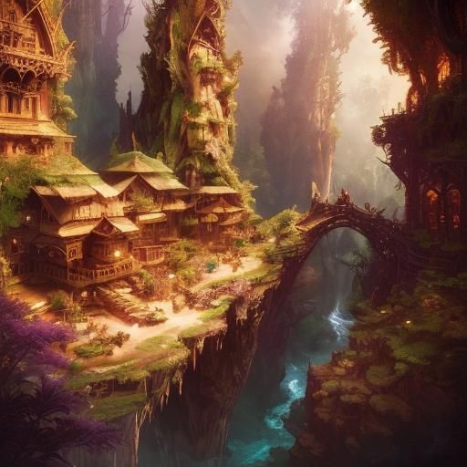 fae village - AI Generated Artwork - NightCafe Creator