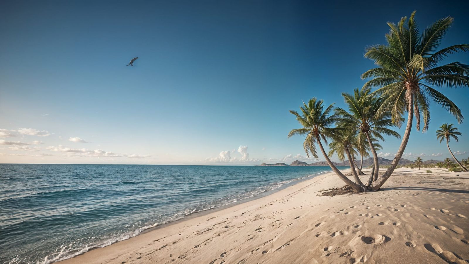 Giant Sea Monster Attacks Desert Island - AI Art