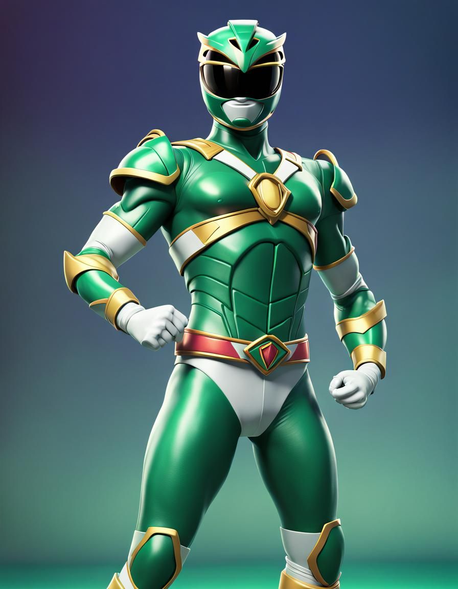 Green Power Ranger 3 - AI Generated Artwork - NightCafe Creator