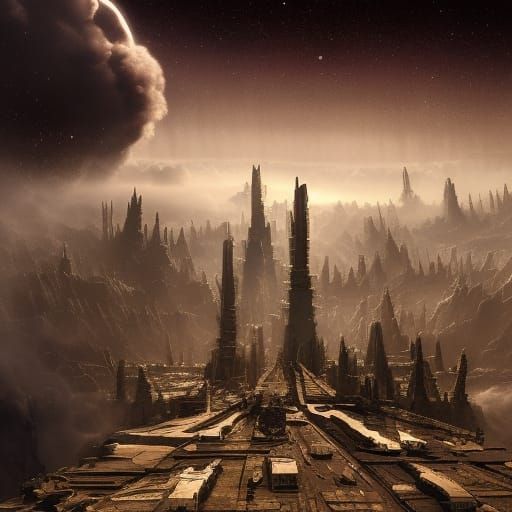 An atomic world - Epic Atomic World Digital Matte Painting