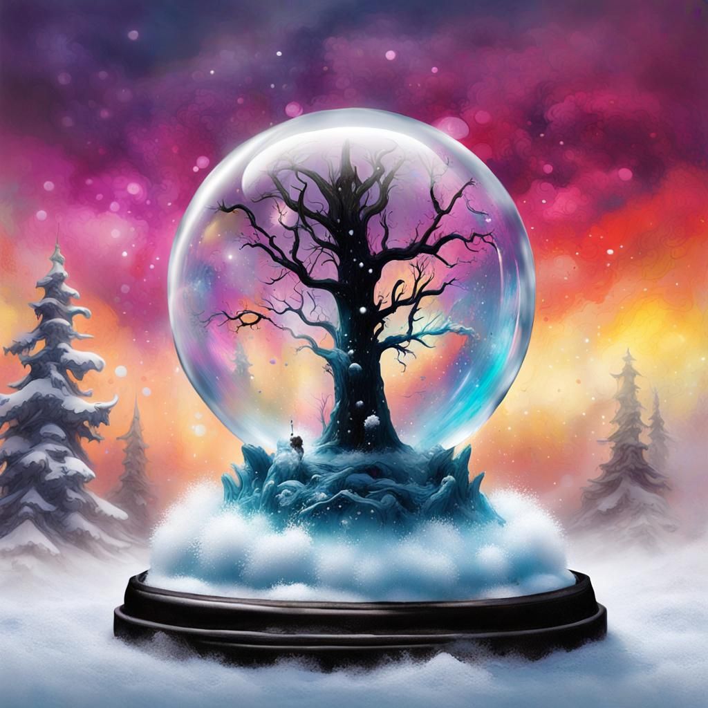 The snow tree - AI Generated Artwork - NightCafe Creator