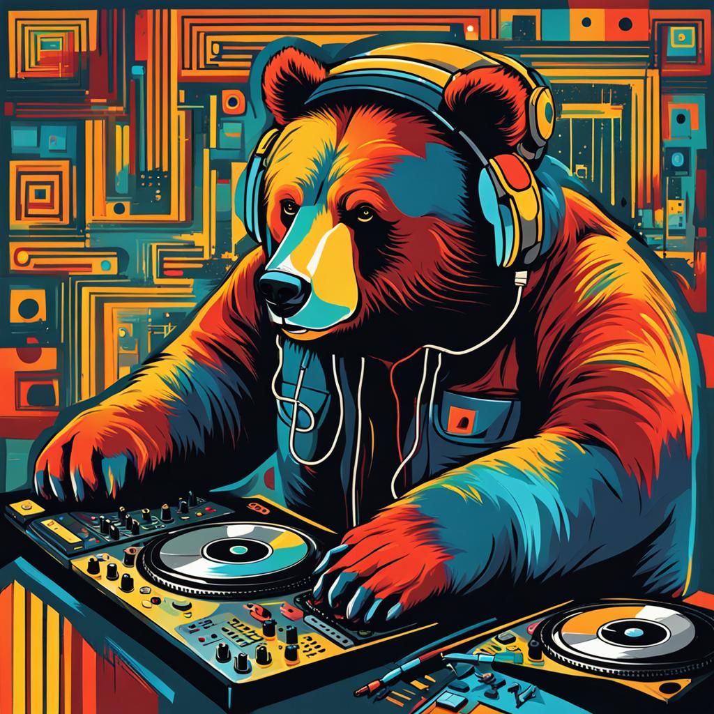 DJ Bear - AI Generated Artwork - NightCafe Creator