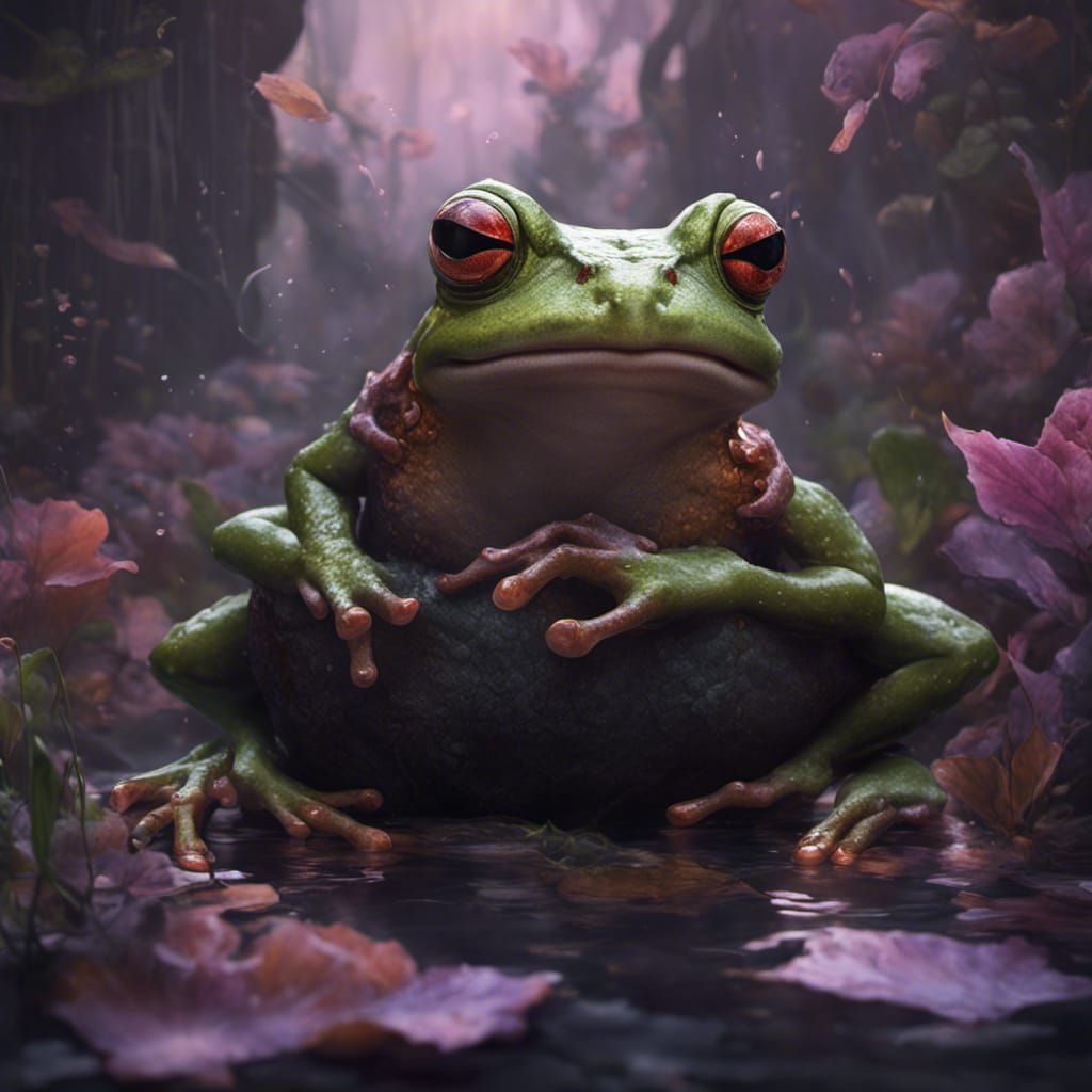 Spider-Frog in a Dark Swamp - AI Generated Artwork - NightCafe Creator