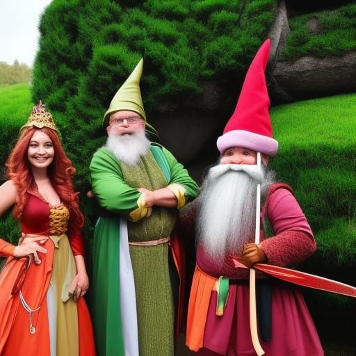 A convention of gnomes hobbits ogres Wizards elves and fairy princesses ...