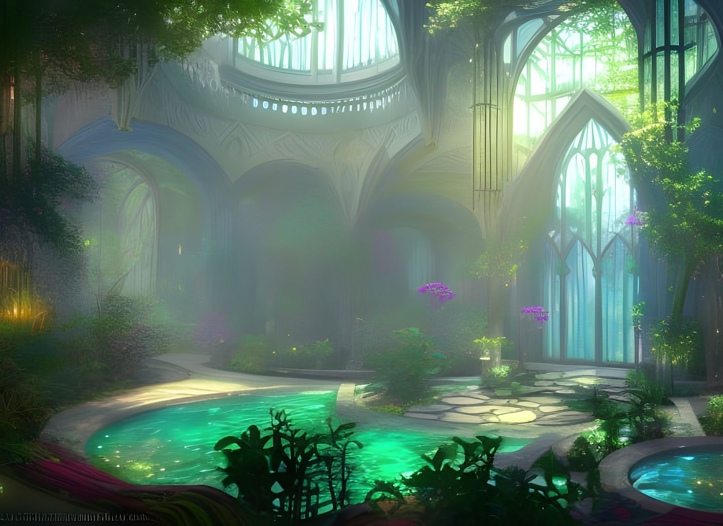 Steamy Spa - AI Generated Artwork - NightCafe Creator