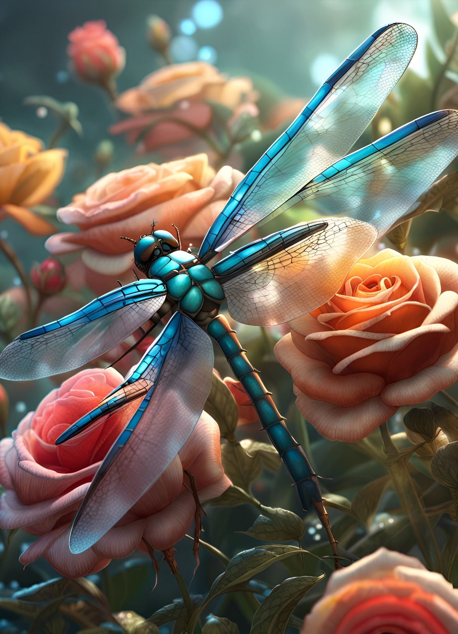 Early morning dragonfly ... - AI Generated Artwork - NightCafe Creator