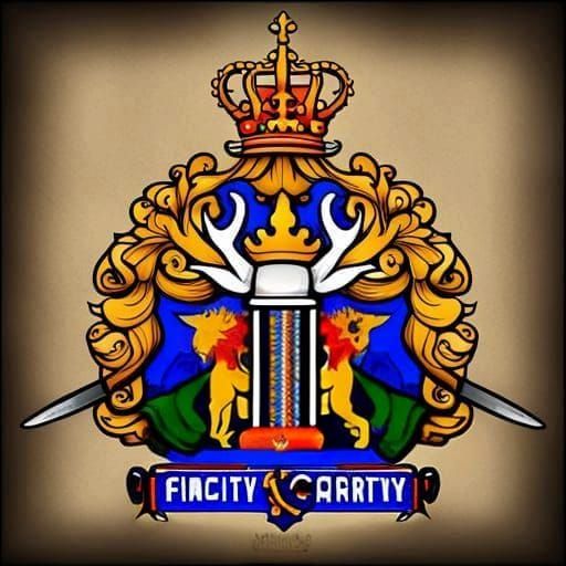 THE "McCARTHY" FAMILY CREST,include a sword, a tiger and crown - AI ...