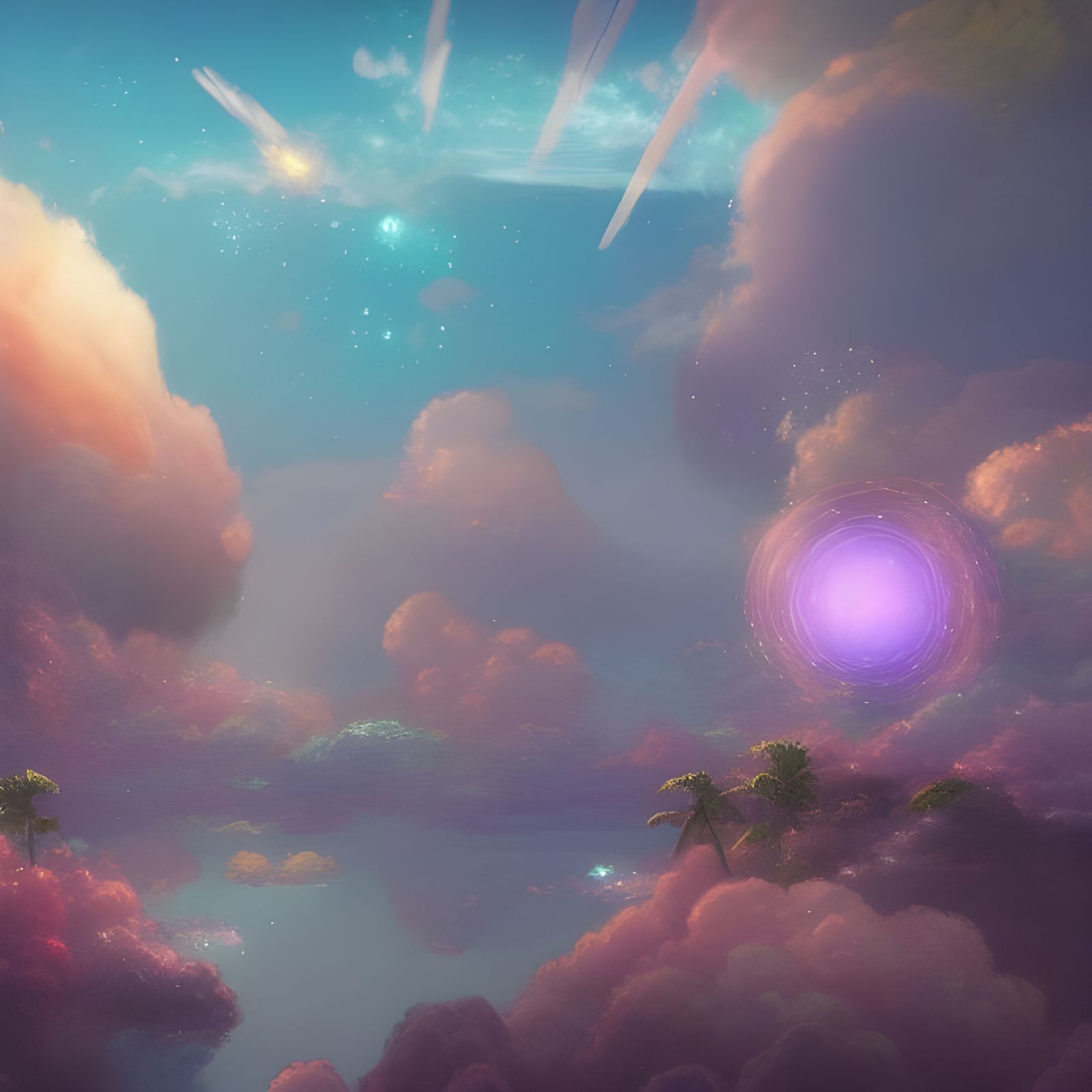 Portal to Alien Clouds - AI Generated Artwork - NightCafe Creator