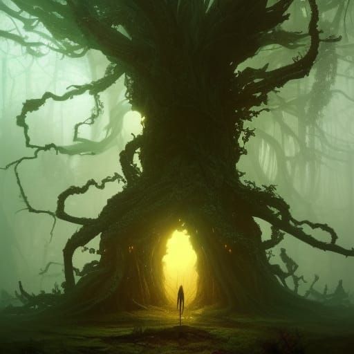 The demon tree - AI Generated Artwork - NightCafe Creator