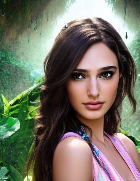Gal Gadot in the Rainforest - AI Generated Artwork - NightCafe Creator