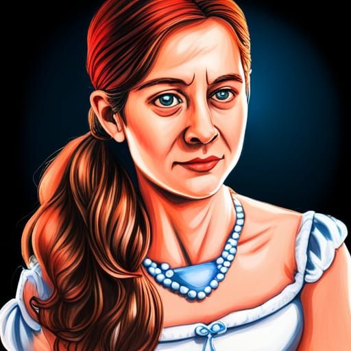 Portrait in human realistic version of Disney's Cinderella stygian ...