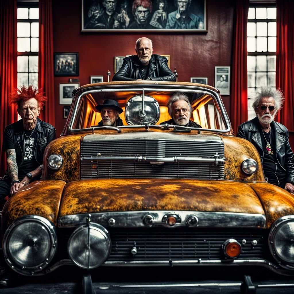 with aging punk rockers - AI Generated Artwork - NightCafe Creator