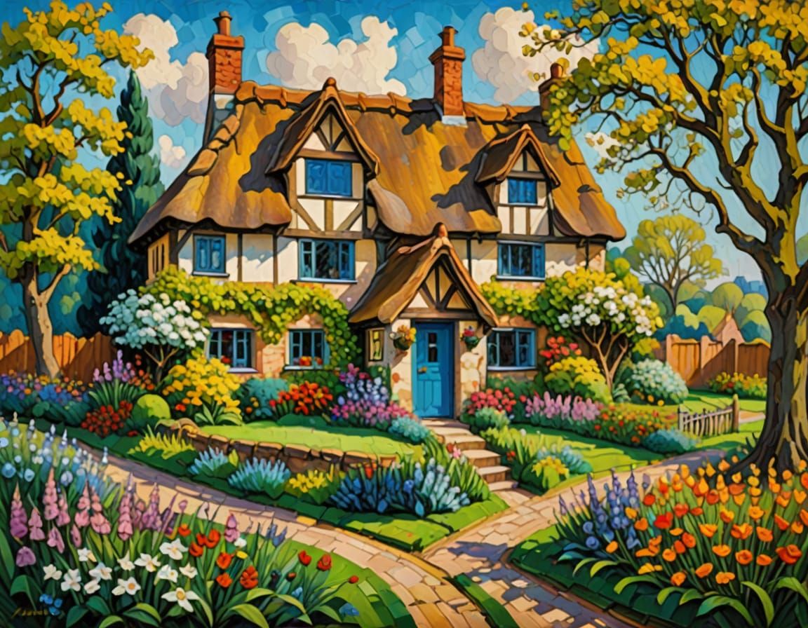 English Whimsical Cottage - English Whimsy Cottage in Vibran...