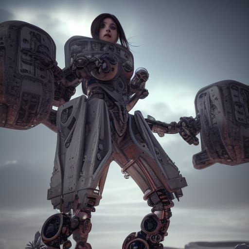 viking mecha girl - AI Generated Artwork - NightCafe Creator