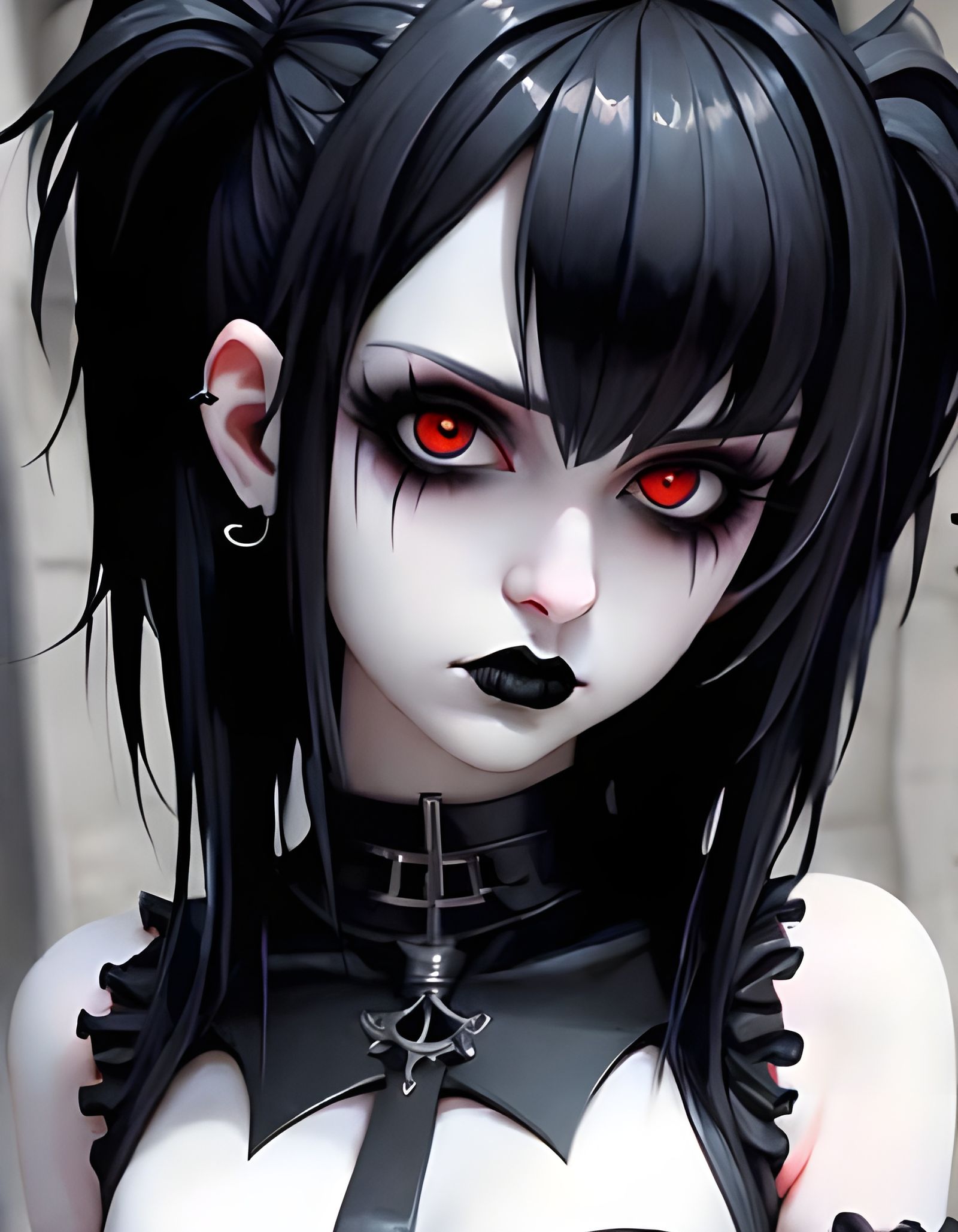 Goth Girl Portrait - AI Generated Artwork - NightCafe Creator