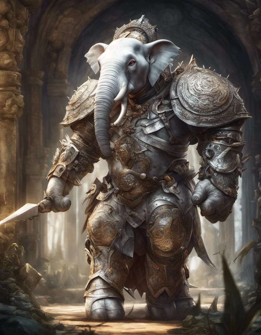 Loxodon D&D Character - AI Generated Artwork - NightCafe Creator
