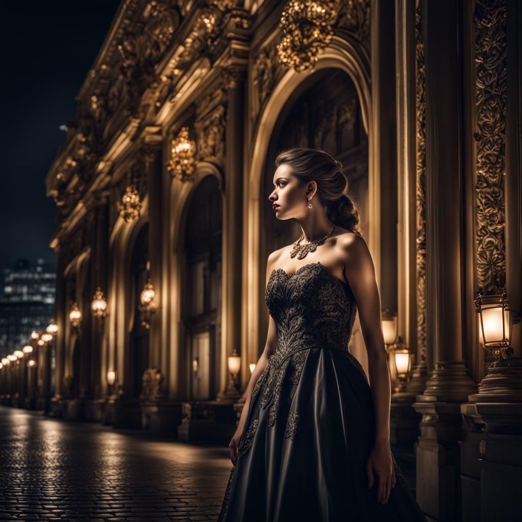 Opera girl at night - AI Generated Artwork - NightCafe Creator