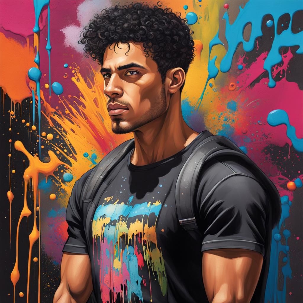 An attractive mixed race man, 6 feet tall, lean and athletic build ...