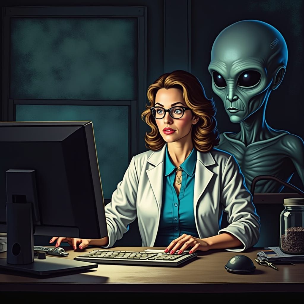 "Alien on My Shoulder" - Enchanting Fantasy Scientist Confro...