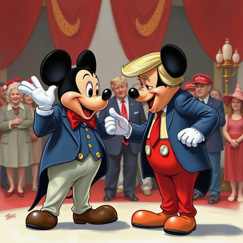 Mickey Mouse meeting Donald Trump - Mickey Mouse Meets the 4...