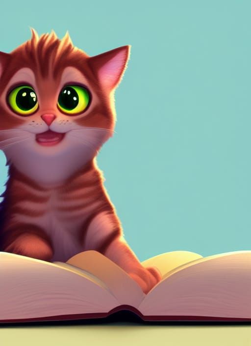 Cat's book - AI Generated Artwork - NightCafe Creator