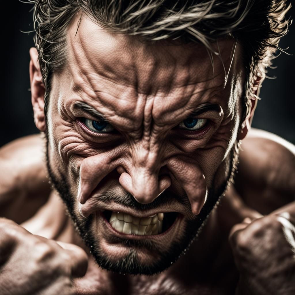 Wolverine Morning Fighting - AI Generated Artwork - NightCafe Creator
