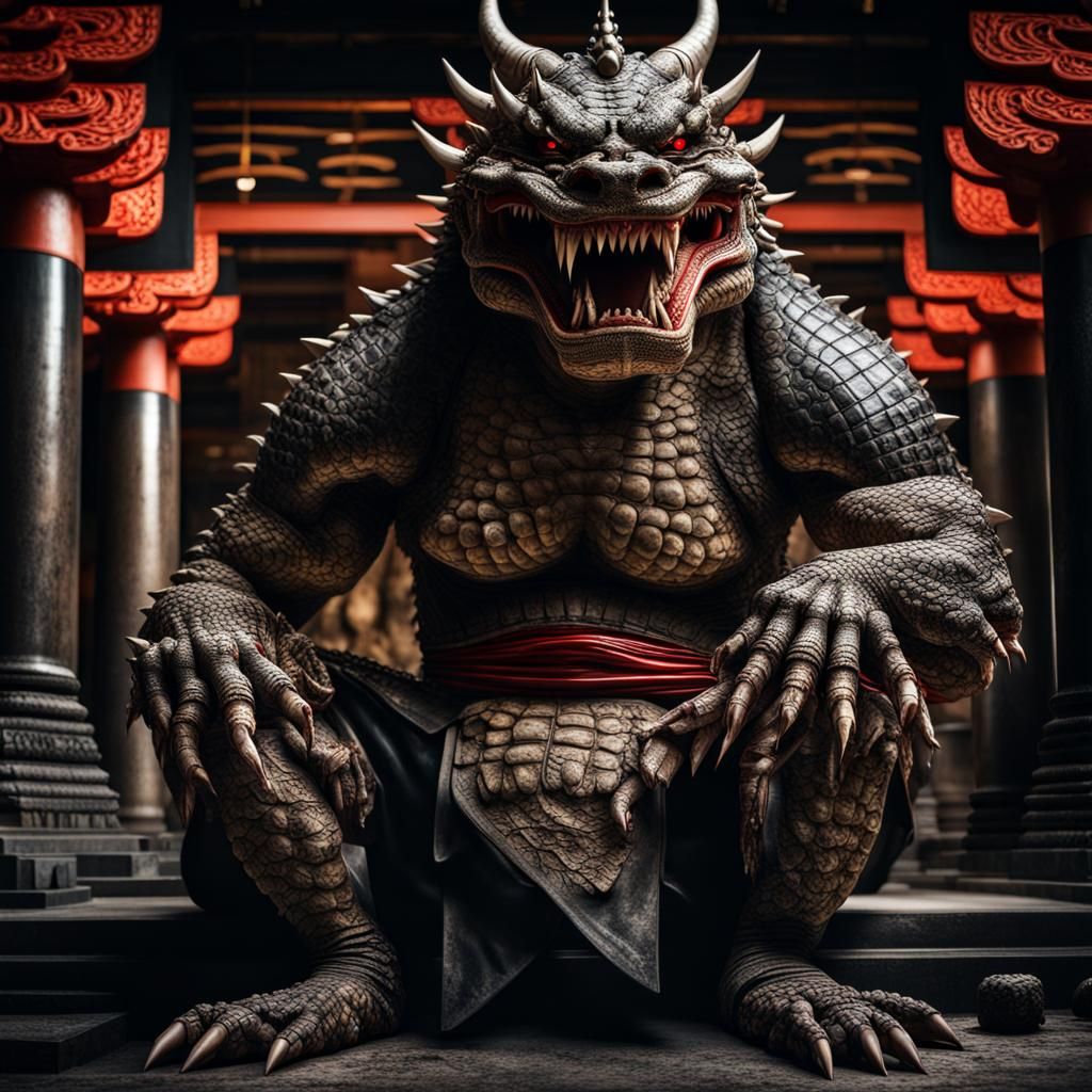 Crocodile Oni - AI Generated Artwork - NightCafe Creator