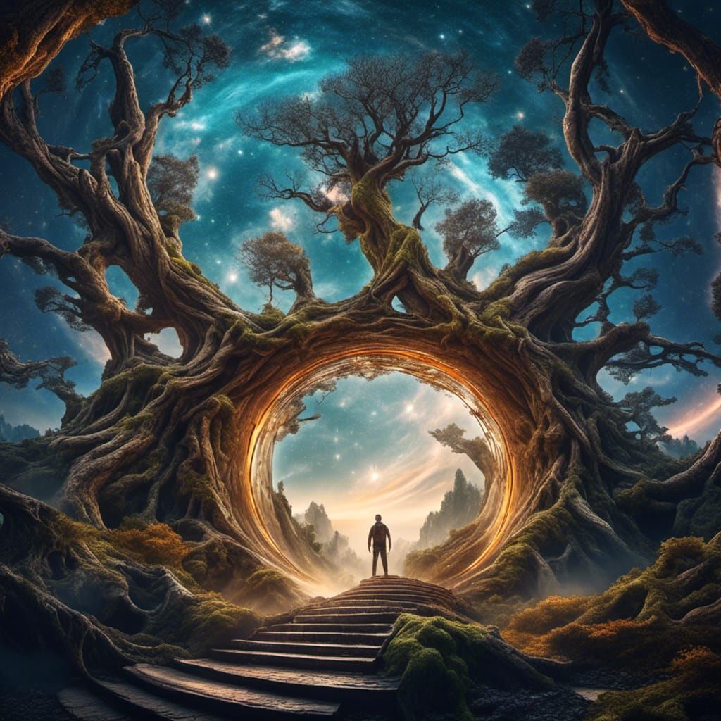 Space-time portal gate. - AI Generated Artwork - NightCafe Creator