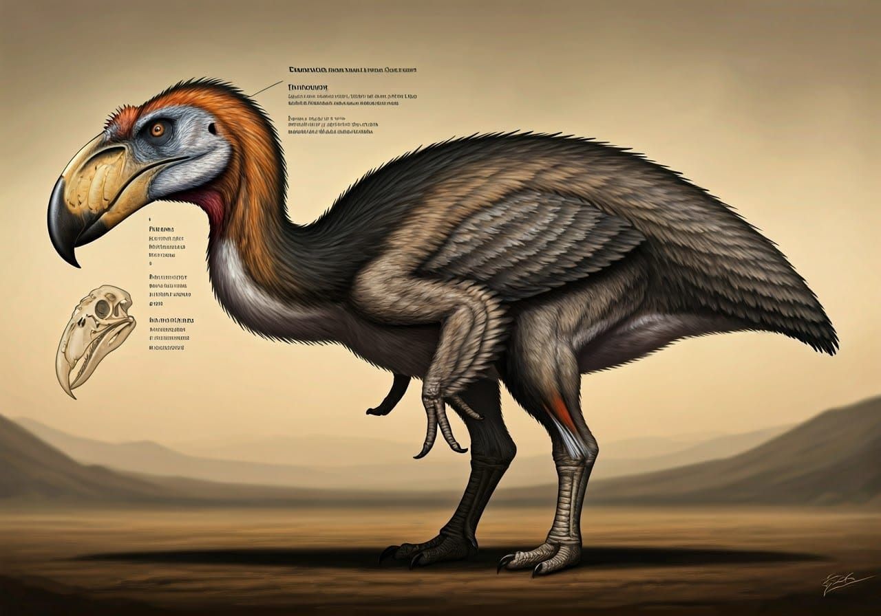 Terror bird 🐦 - Majestic Cenozoic Terror Bird in Zoologica...