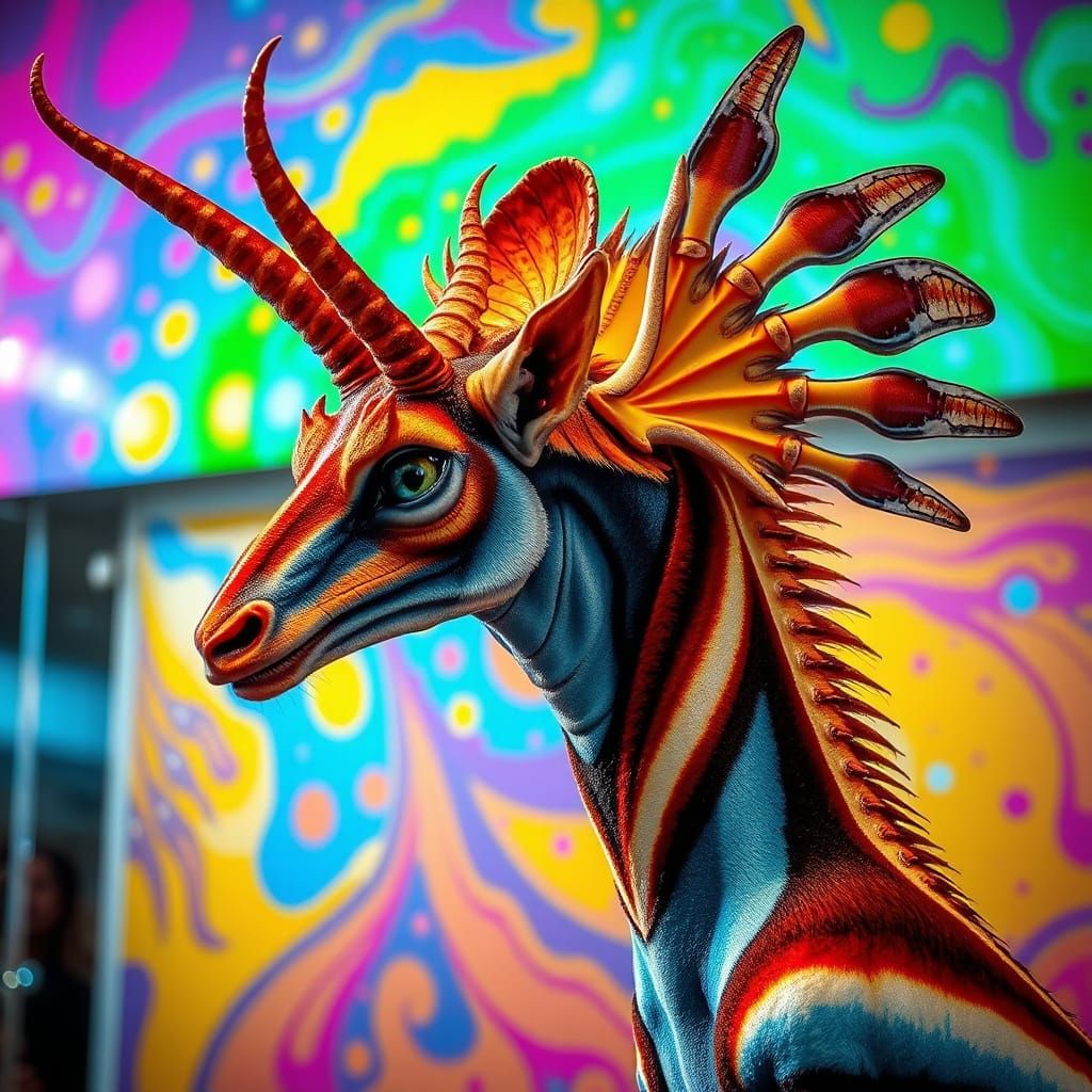 Otherworldly Alien Exoplanet Creature with Iridesc... - AI Art