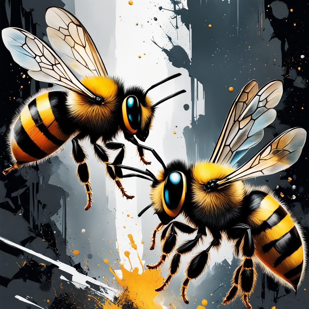Bees art. - AI Generated Artwork - NightCafe Creator