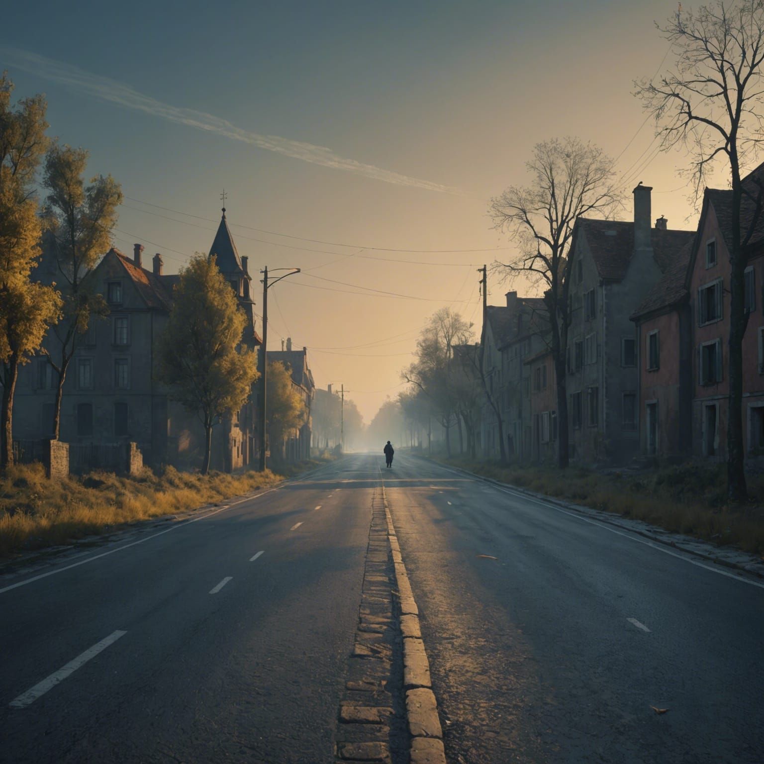 Isolated Street - AI Generated Artwork - NightCafe Creator