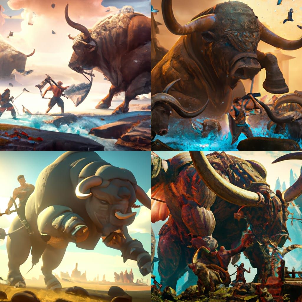 Hercules Obtains the cattle of the three-bodied giant Geryon - AI ...