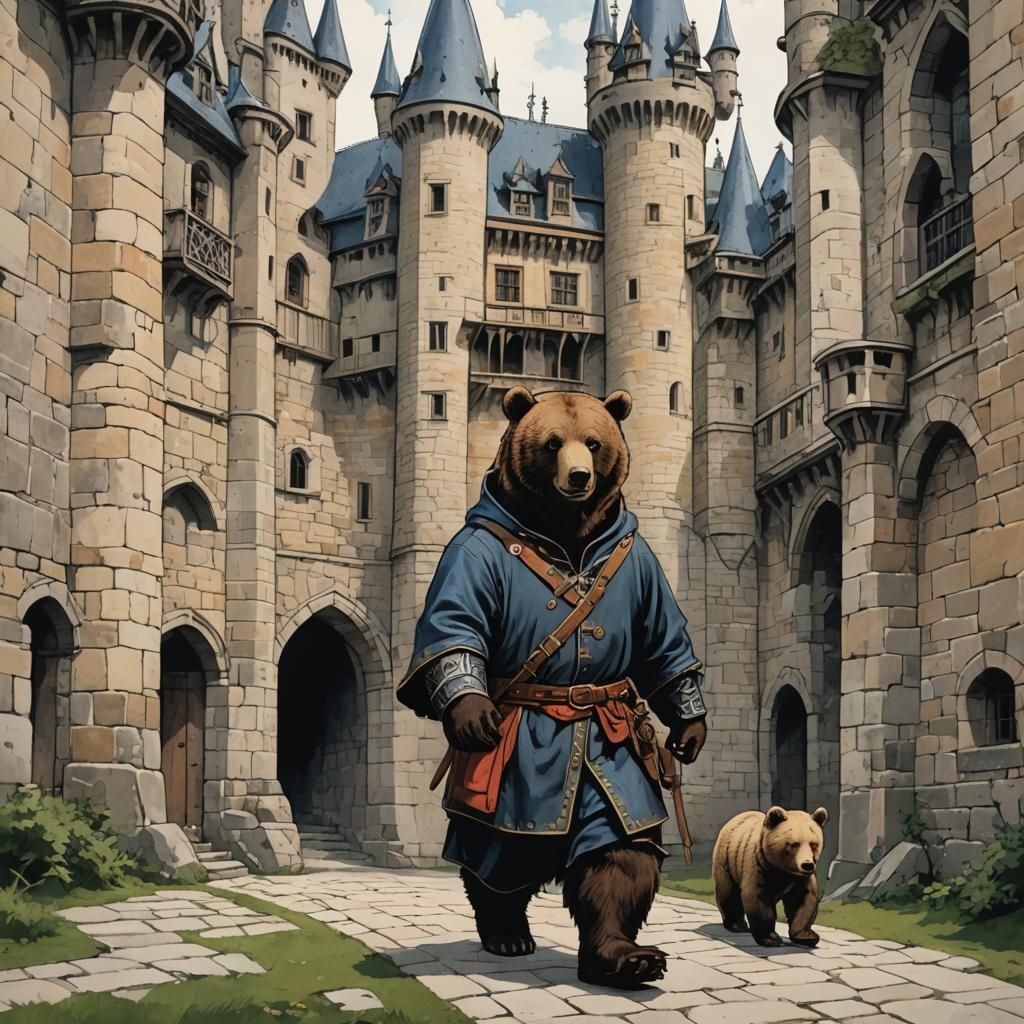 A bear in medieval times - AI Generated Artwork - NightCafe Creator